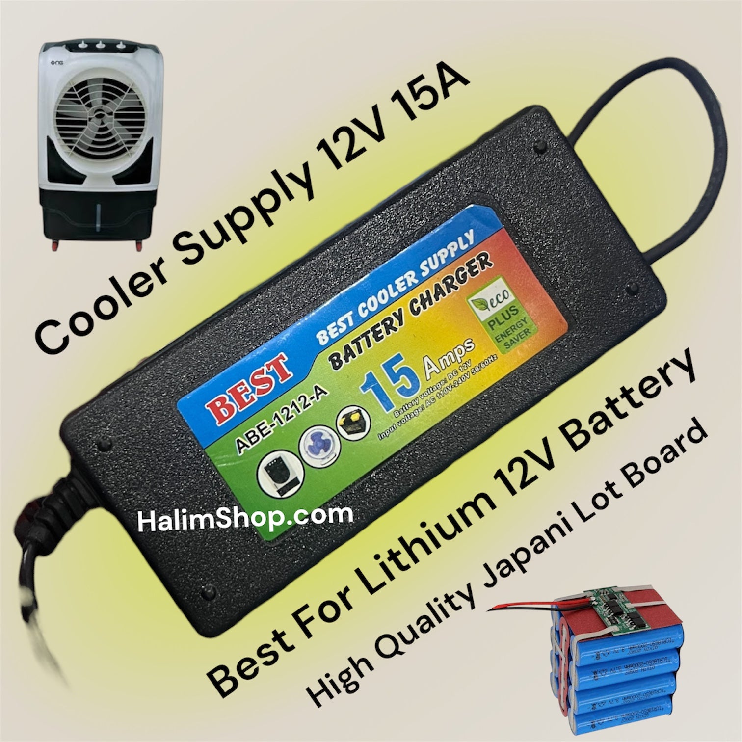 Cooler Supply 12V 15A - lithium Battery Charger 13V 15A – Halim Electronic